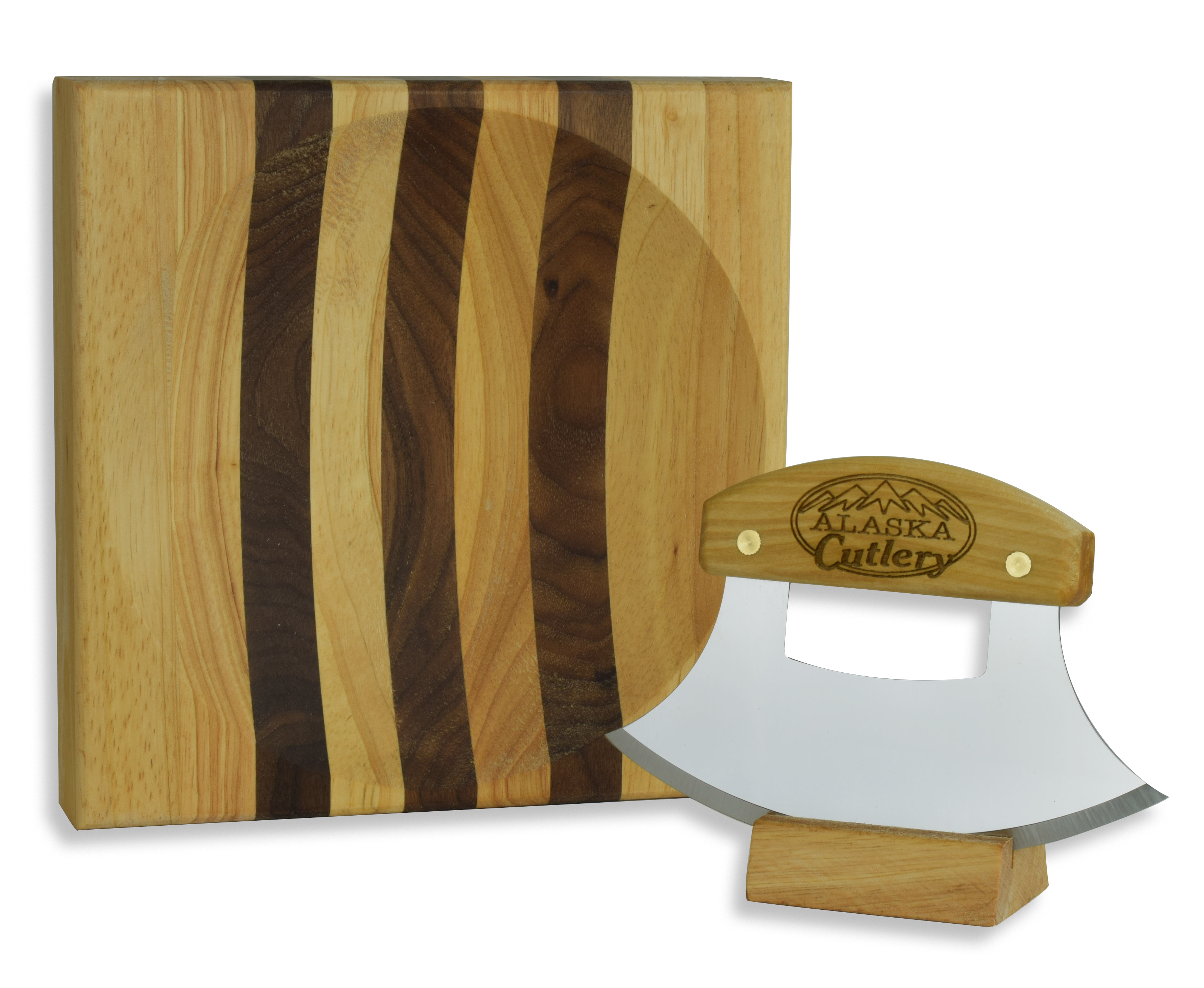 Engraved Birch Ulu Knife Mezzaluna by The Ulu Factory in Alaska – Kooi ...