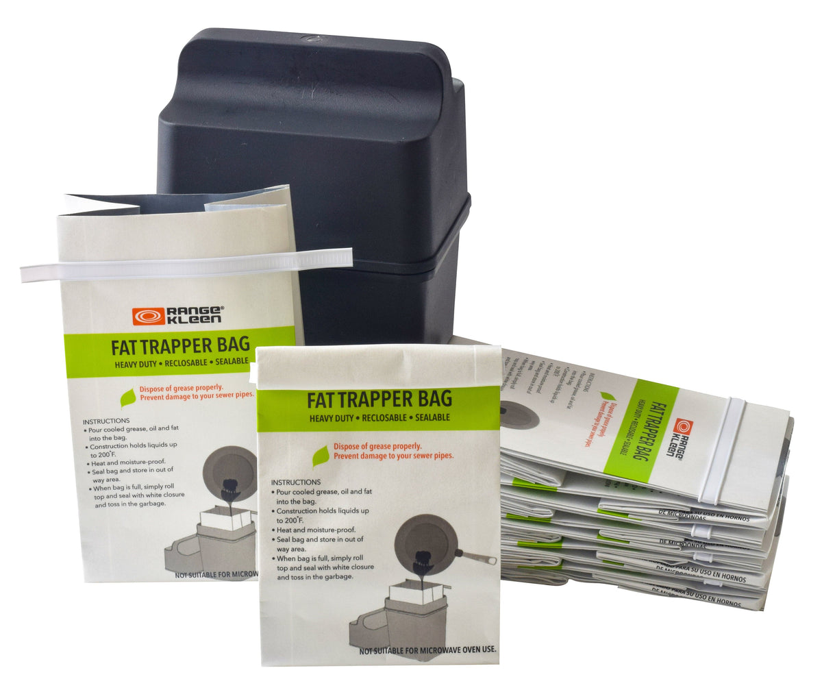 Fat Trapper Grease Disposal System - 12 Disposal Bags + Canister — Kooi ...