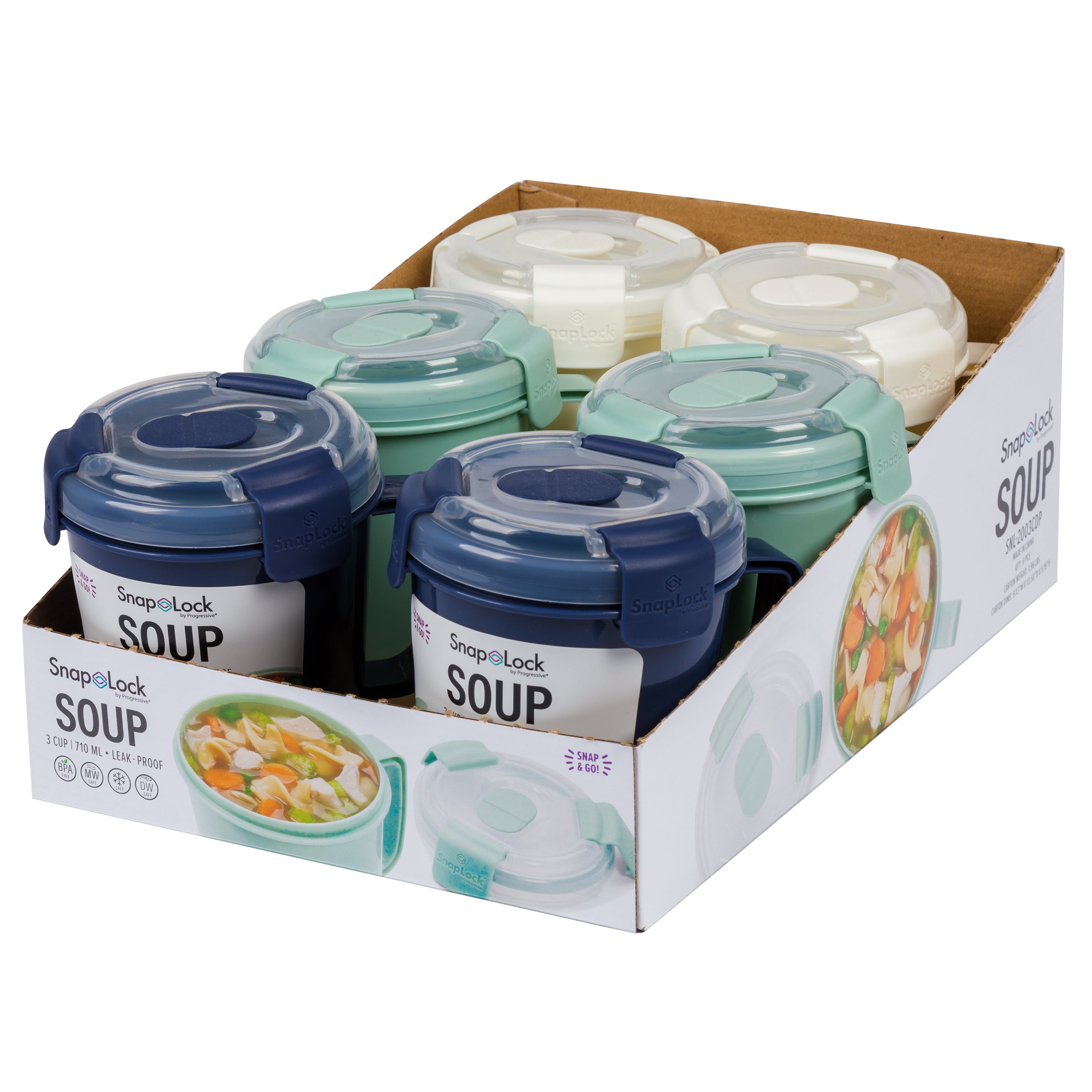 Snap lock containers store